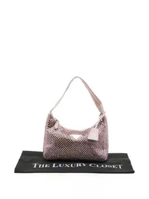 Prada Re-edition 2000 Crystal-embellished Shoulder Bag