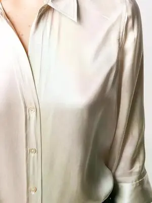 L'Agence Champagne Silk Shirt - Neutrals