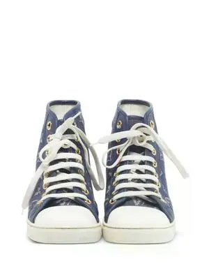 LOUIS VUITTON Monogram Leather High-top Sneakers
