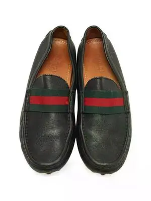 Gucci Web Stripe Driver Loafers