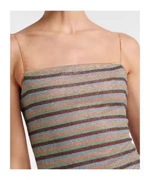 Oseree Lumière Striped Minidress