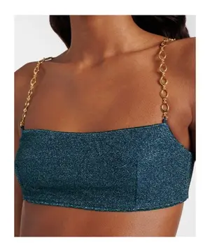 Oseree Lumière O Chain Lamé Bikini