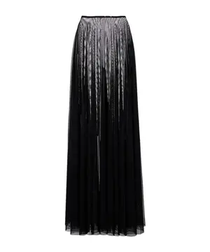 Norma Kamali Semi-sheer Maxi Skirt - Black