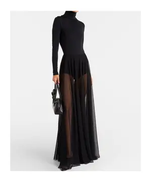 Norma Kamali Semi-sheer Maxi Skirt