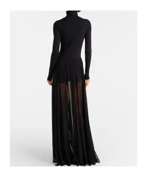 Norma Kamali Semi-sheer Maxi Skirt