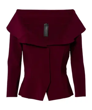 Norma Kamali Cropped Blazer - Brown