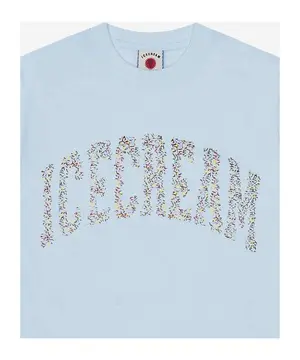 ICECREAM Crew Neck Short-sleeved T-shirt - Blue