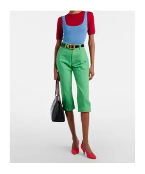 Versace High-rise Capri Jeans
