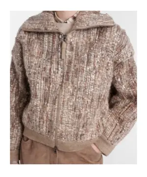 Brunello Cucinelli Sequined Knit Cardigan