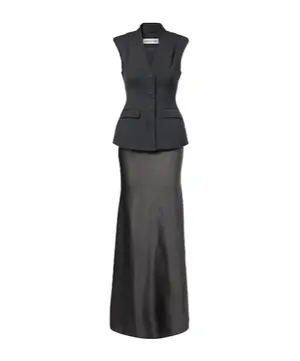 SELF-PORTRAIT Peplum Satin Gown