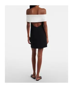 SELF-PORTRAIT Floral-appliqué Off-shoulder Minidress