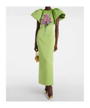 LEO Lin Lucinda Sequin Embellished Floral Crêpe Satin Maxi Dress