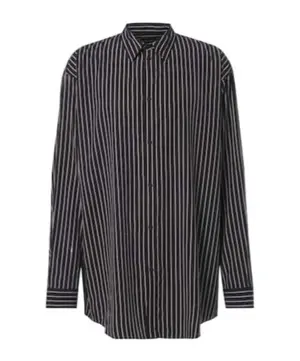 Balenciaga Flowing Striped Poplin Shirt