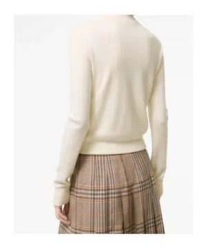 Burberry Quilted Knit Jacket - Ceramic White
