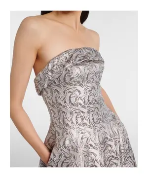 Simkhai Metallic Strapless Dress