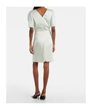 Victoria Beckham Gathered Satin Minidress
