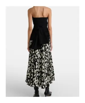 Proenza Schouler White Label Printed Pleated Midi Skirt