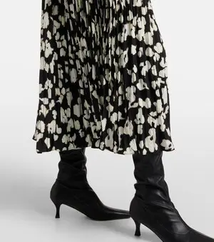 Proenza Schouler White Label Printed Pleated Midi Skirt