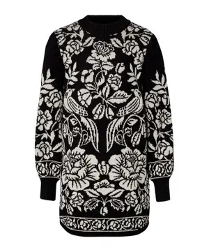 Farm Rio Cashew And Birds Minidress