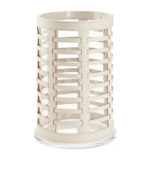 RIVIERE Woven Leather Barcelona Hurricane Lantern