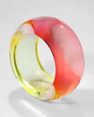 Alexis Bittar Alexis Bittar Bonbon Lucite Wide Bangle Bracelet Sunset