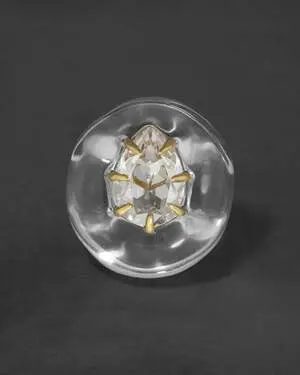 Alexis Bittar Bonbon Crystal Teardrop Lucite Ring - Clear