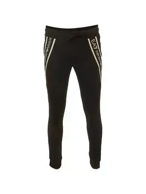 Emporio Armani Ea7 Logo-tape Trousers - Black