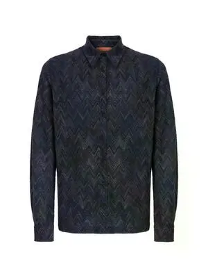 Missoni Zigzag-knit Shirt - Blue