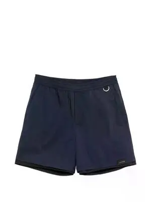 LOW BRAND Logo Patch Layered Shorts - Blue
