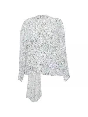 JOSEPH Cannon Mineral-print Silk Top