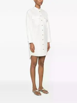 Marc O'polo Band Collar Chest Pocket Mini Dress