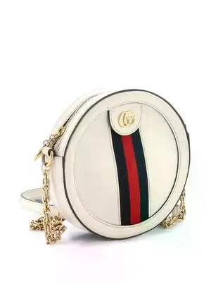 Gucci Ophidia Round Shoulder Bag Mini Crossbody Bag - White