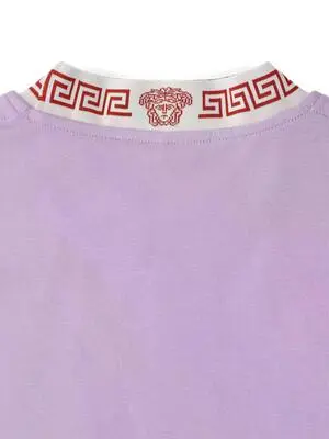 Versace Jacquard Greca And Medusa Motif Stretch Cotton-jersey Mini Dress