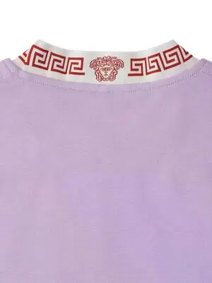 Versace Jacquard Greca And Medusa Motif Stretch Cotton-jersey Mini Dress