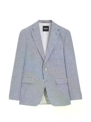 BOSS Houndstooth-pattern Blazer - Blue