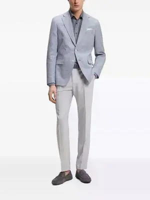 BOSS Houndstooth-pattern Blazer - Blue