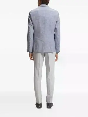 BOSS Houndstooth-pattern Blazer - Blue