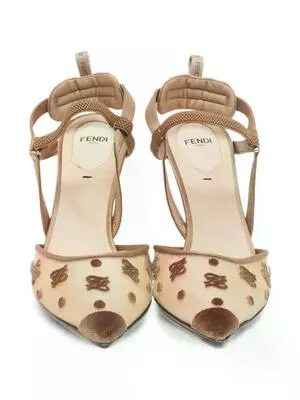 Fendi Colibri Slingback Heeled Pumps