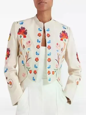 TEMPERLEY LONDON Toledo Floral-embroidered Leather Jacket