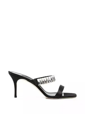 Manolo Blahnik Sakobay Crystal-embellished Sandals - Black