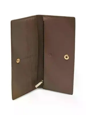 Carolina Herrera Monogram Suede Wallet
