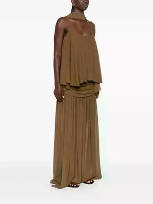DE LA VALI Agapito Draped Scarf Top