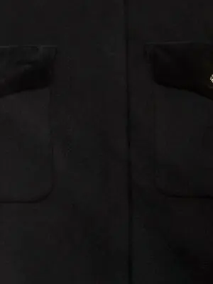 Gucci Wool Velvet Detail Coat