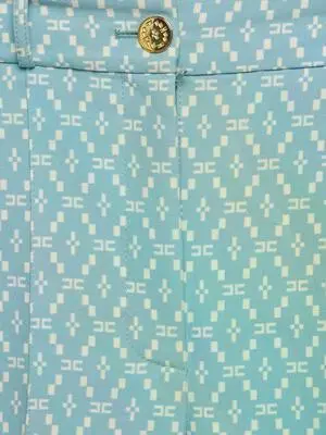 Elisabetta Franchi Logo-print Crepe Trousers