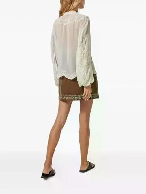 SCARLETT POPPIES Tyrio Bead-embellished Mini Skirt