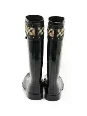 Burberry Checked Tassel Rain Boots