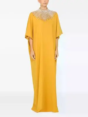 Jenny Packham Embellished Neck Dress