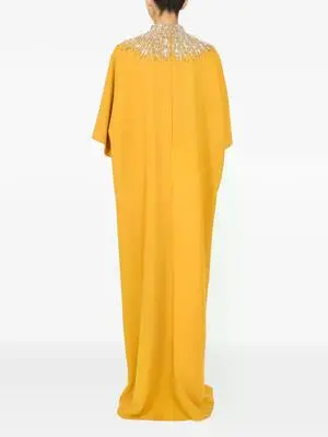 Jenny Packham Embellished Neck Dress