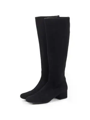 Saint Laurent Suede Knee-high Boots