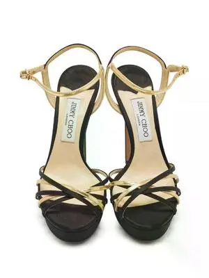 JIMMY CHOO Satin Platform Stiletto Sandals